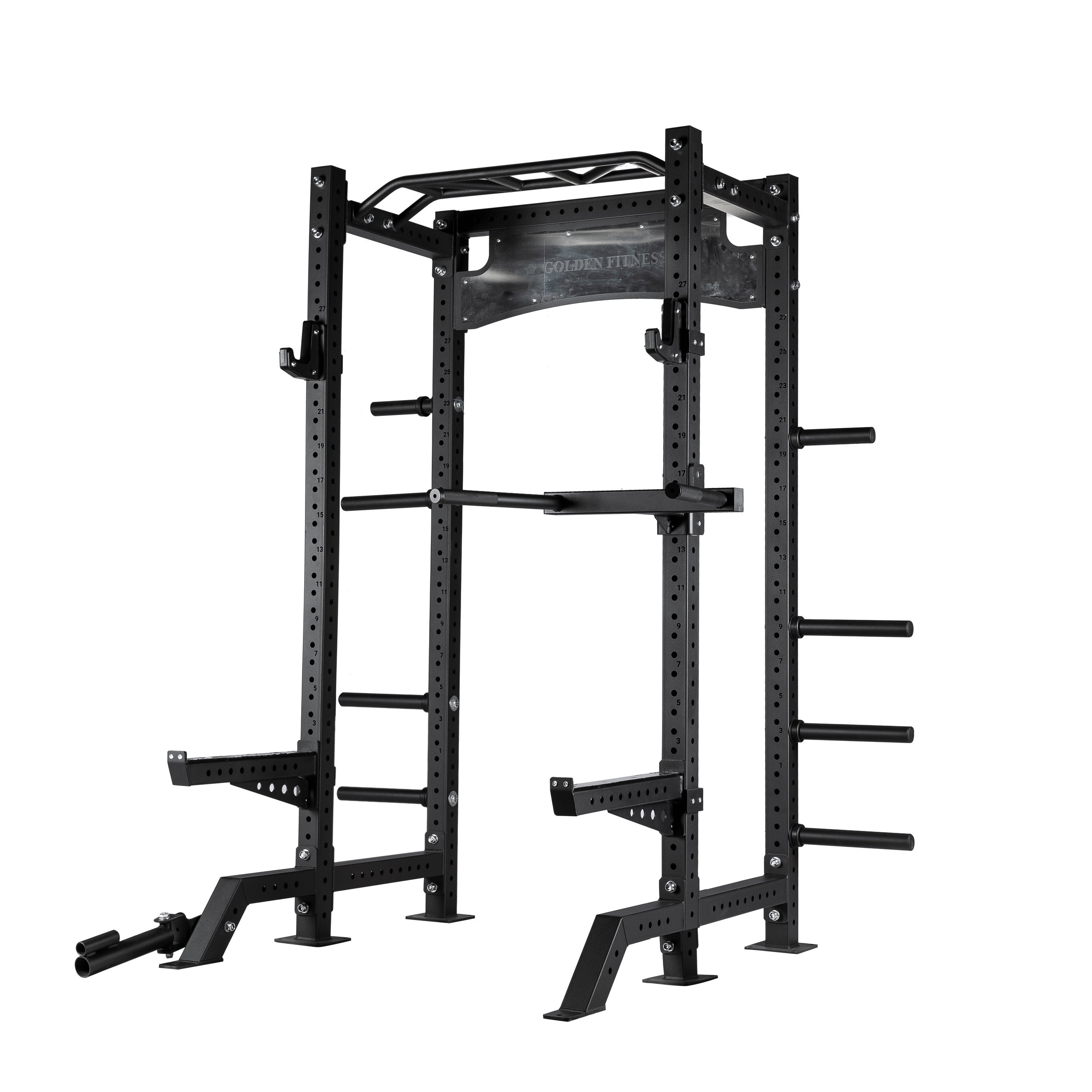 Commercial 3x3 Power Rack with Accessories | Golden Fitness